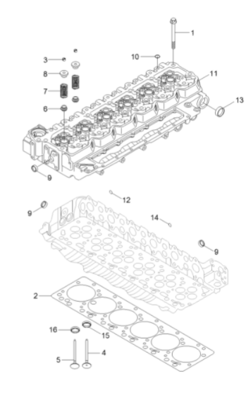 3940735 3940734 HYUNDAI Ekskavatör QSB6.7 Motor Parçaları için Emme ...